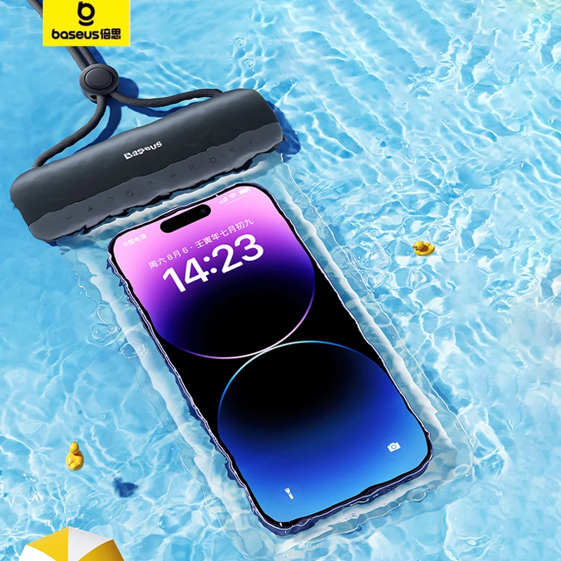 Baseus-Waterproof-Phone-Case-Touchable-Mobile-Phone-Bag-Hanging-Neck ...