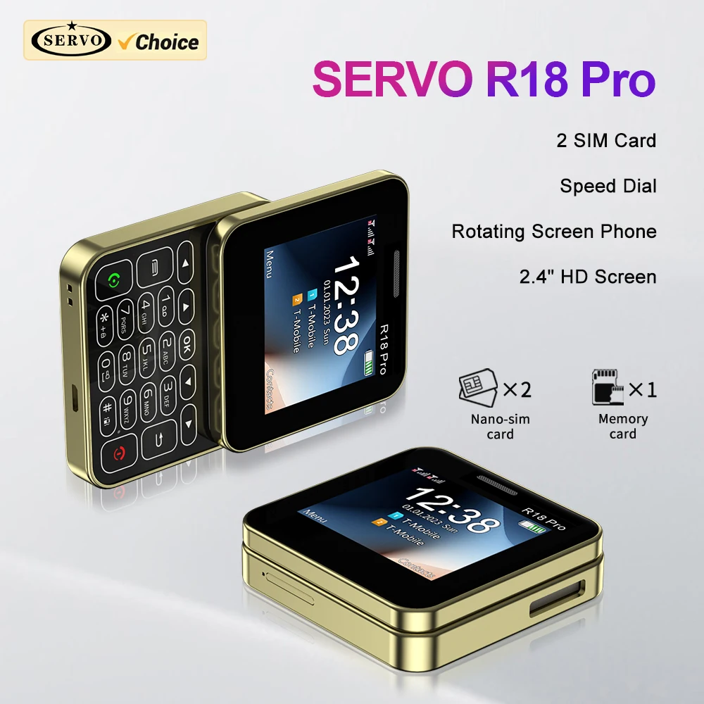 2024-NEW-SERVO-R18Pro-Rotating-Screen-Mini-Mobile-Phone-Flashlight ...