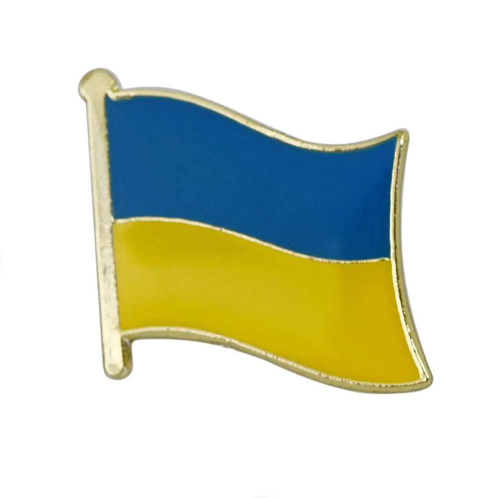 Metal-Country-Flag-Lapel-Pins-Russia-Ukraine-Badge-Gift-Accessory-for ...