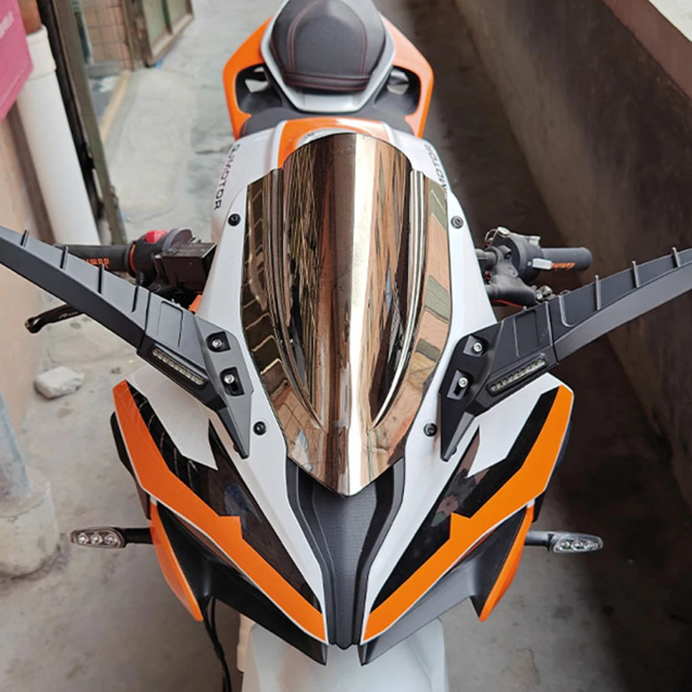 ATV Motorcycle Wing Rearview Mirrors Replacement Adjustable Rotating ...