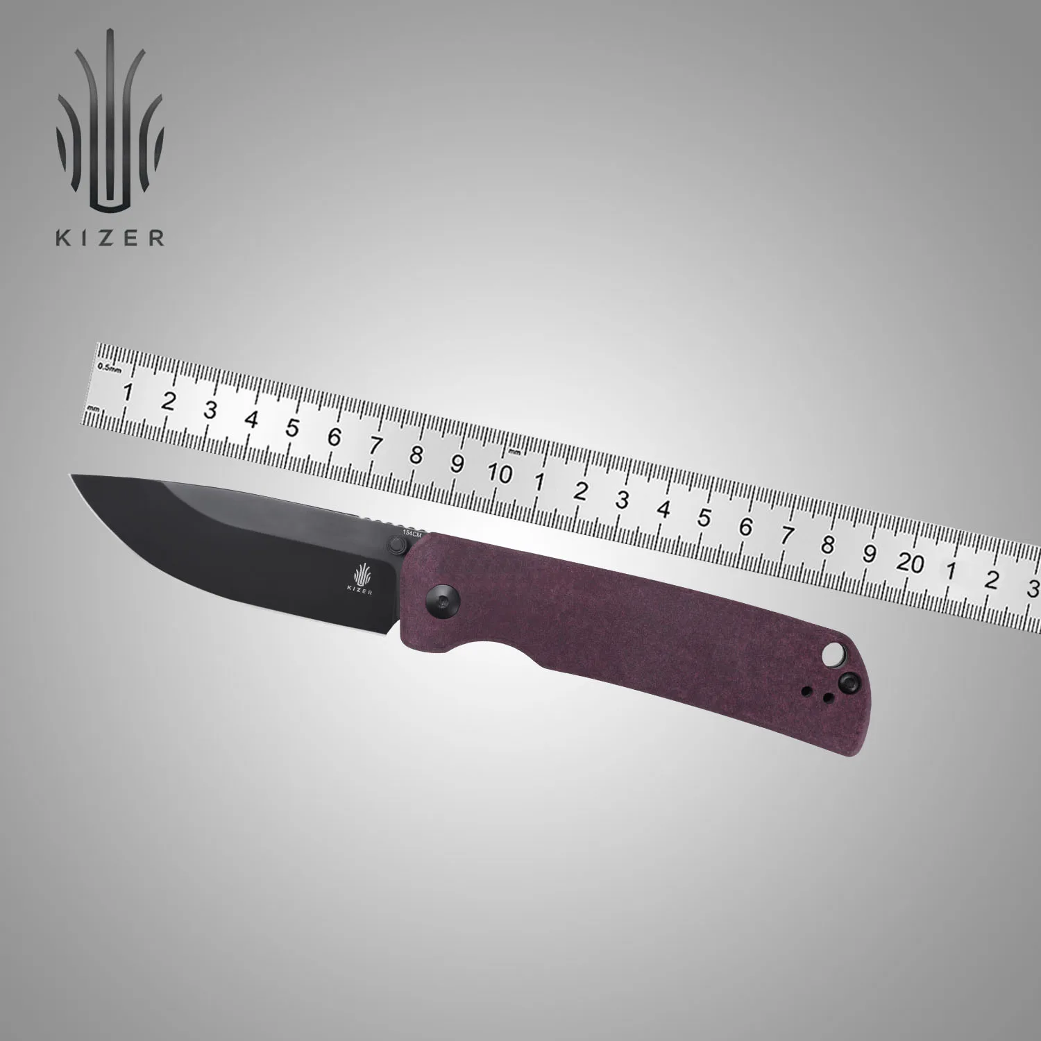 Kizer-Survival-Knife-V4481C1-V4481C2-2023-New-Richlite-Micarta-Handle ...