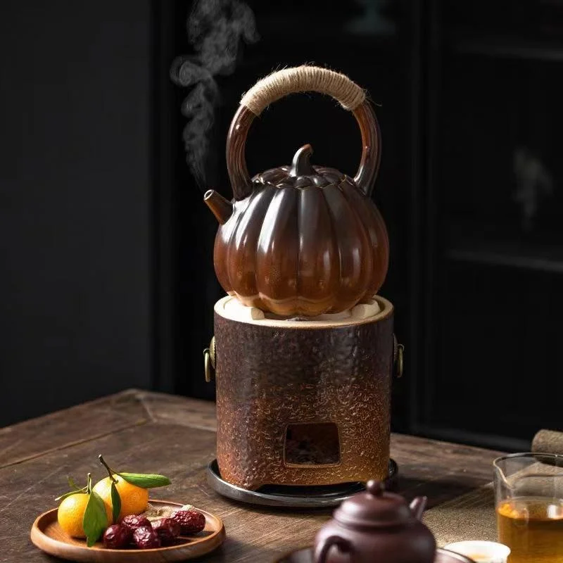 Boiling-tea-in-a-fireplace-charcoal-roasting-boiling-tea-pot-ceramic ...