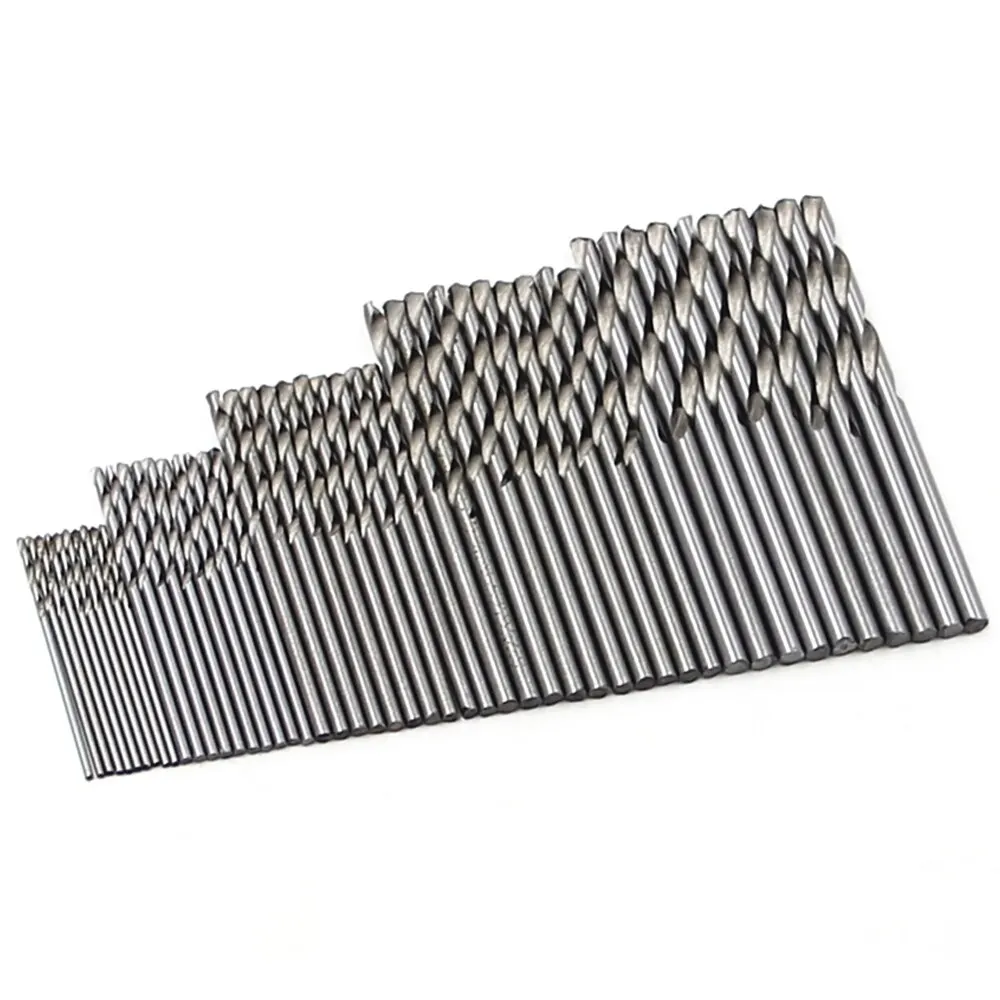 High-Speed-Steel-50pc-Natural-Color-Small-Twist-Drill-1-3mm-White ...
