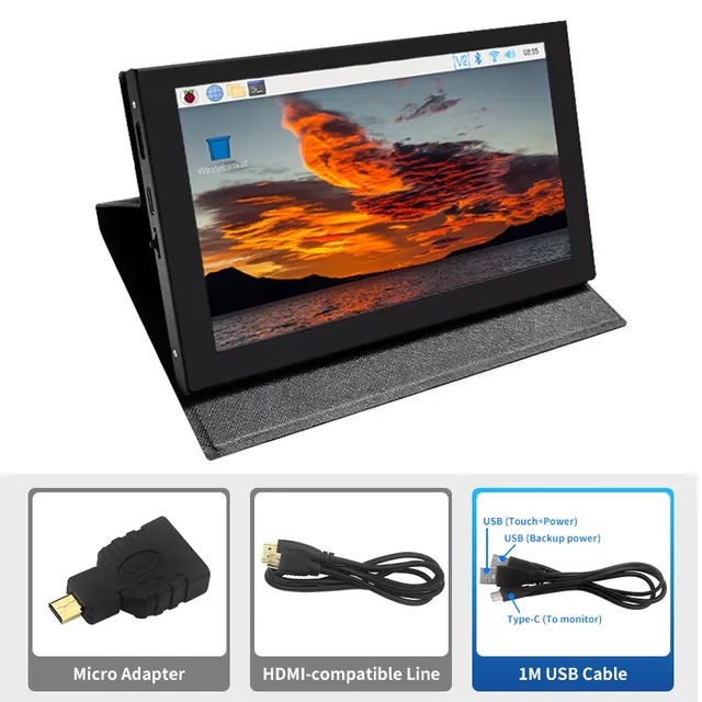 7 Inch IPS Touch Screen HDMI-compatible LCD for Raspberry Pi Orange Pi ...