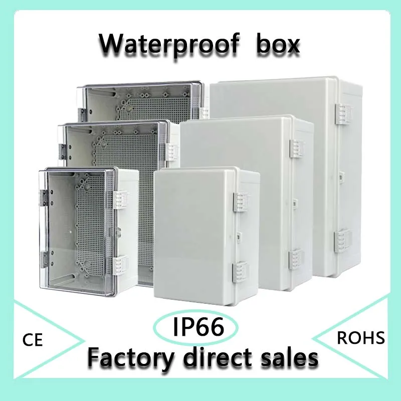 IP66-Waterproof-Gray-Transparent-Cover-Enclosure-Junction-Box-ABS ...