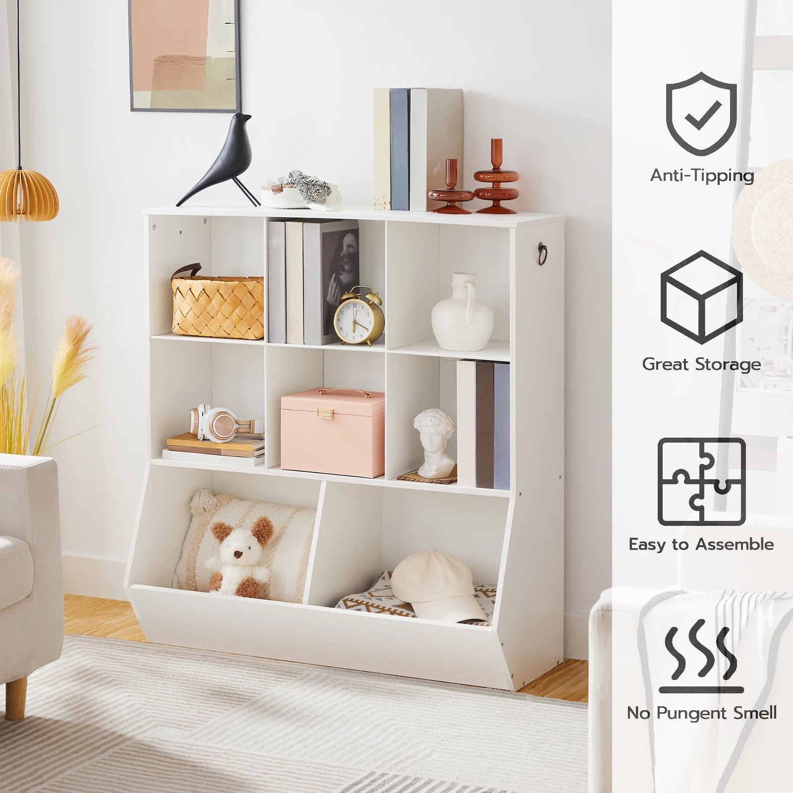 Kids-Bookshelf-Toy-Storage-Cabinet-Kids-Toy-Organizer-8-Cubicles ...