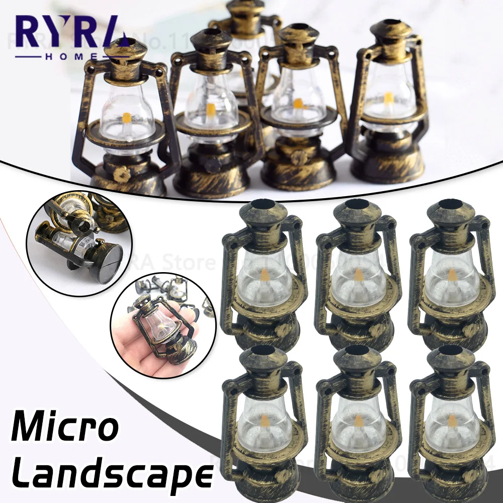 Retro-Miniature-Oil-Lamp-Mini-Kerosene-Lantern-Micro-Landscape ...
