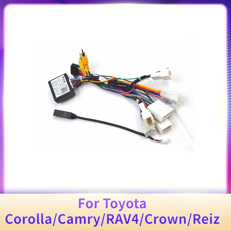 Car 16-pin Android Wire Harness Power Cable Adapter With Canbus For ...