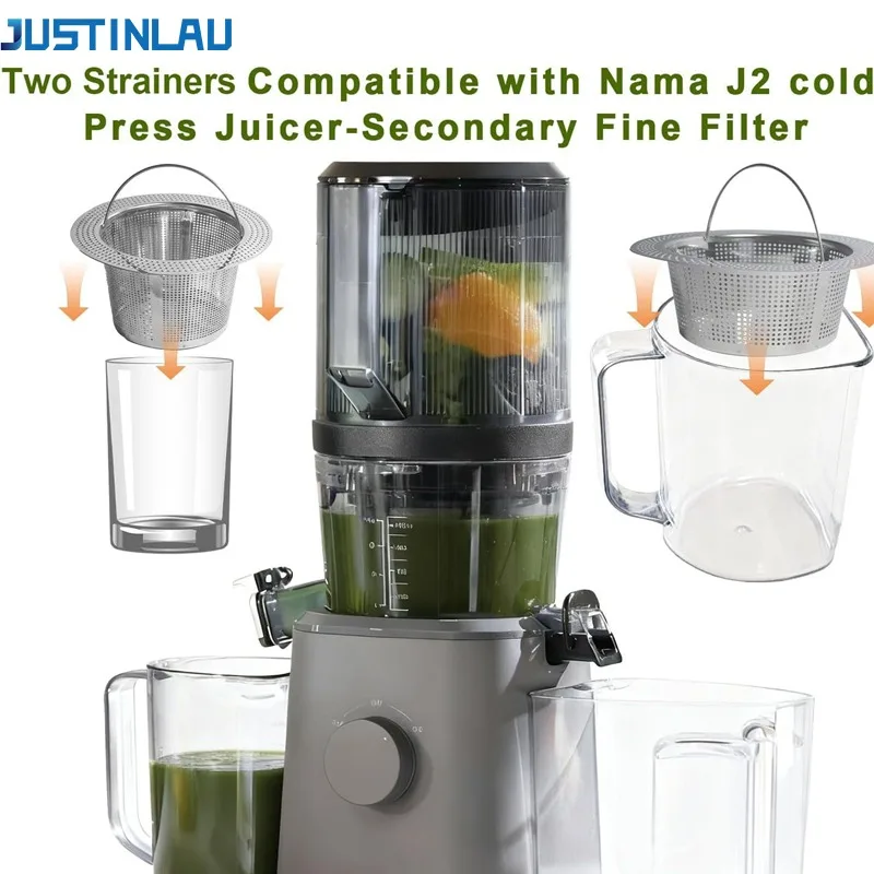 JUSTINLAU 2pcs Pulp Strainers for Nama J2 Cold Press Juicers 304 ...
