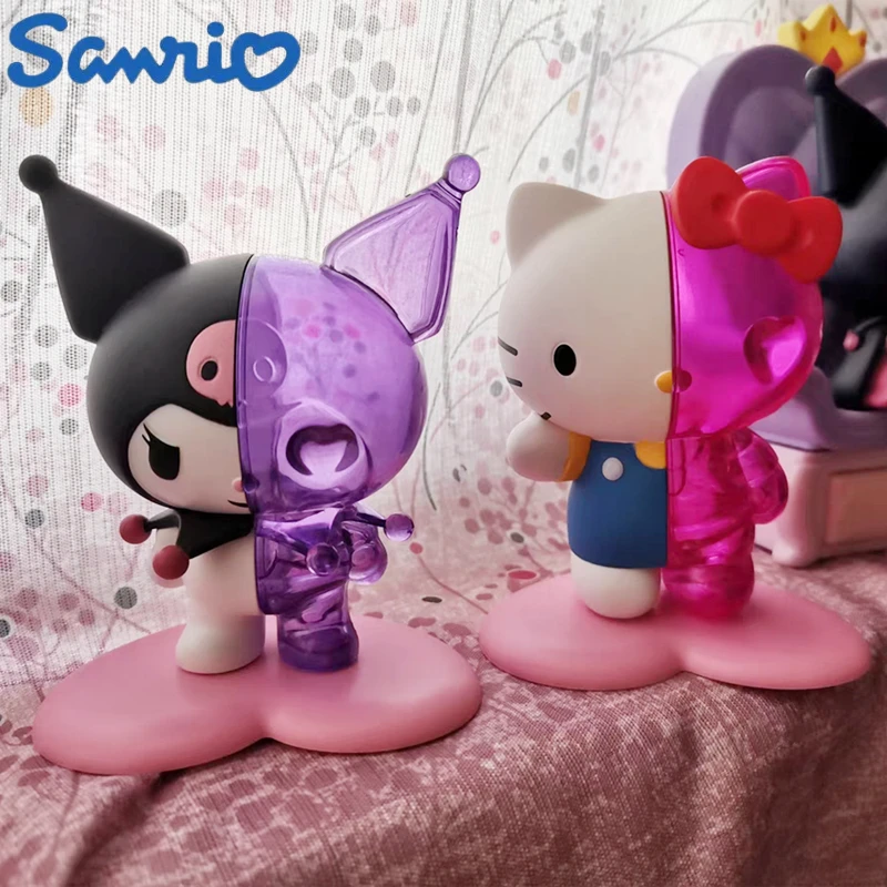 Sanrio Kawaii Kuromi Cinnamoroll Pompom Purin Kerokero Keroppi Figure ...