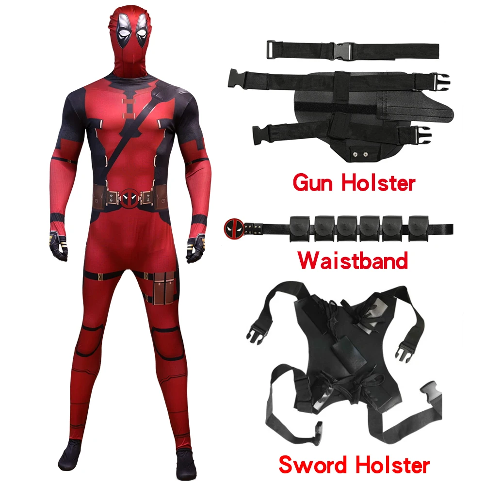 Disfraz de Deadpool para niños y adultos, disfraz de superhéroe con ...