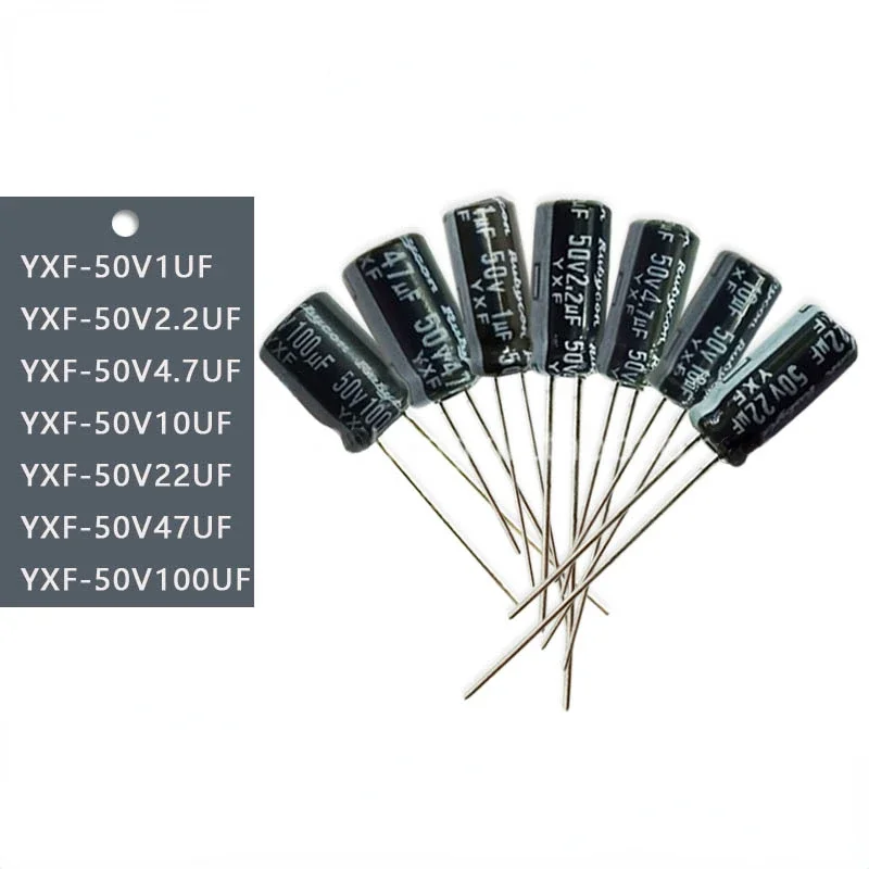 10PCS-Rubycon-YXF-50V-1uF-2-2uF-4-7uF-10uF-22uF-47uF-100uF-220uF-330uF ...