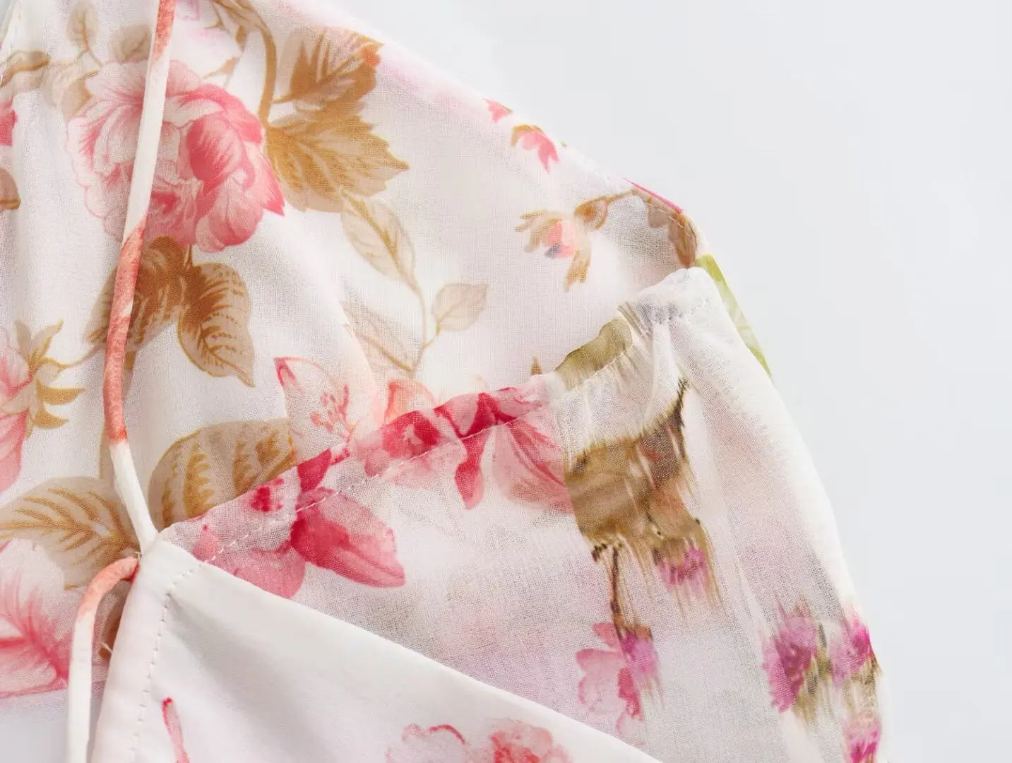 TRAF Women Beach Translucent Printed Slip Dresses 2024 Summer ...