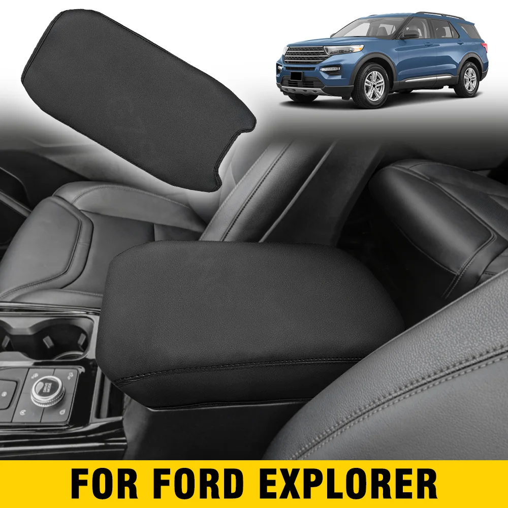 Car Armrest Box Cover For Ford Explorer 2020-2022 2023 XLT ST Leather ...