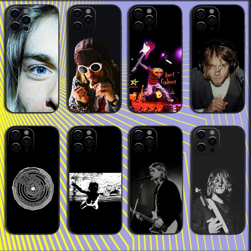 Singer K-Kurt rock C-Cobain Phone Case For iPhone 16,15,14,13,12,11,Pro ...