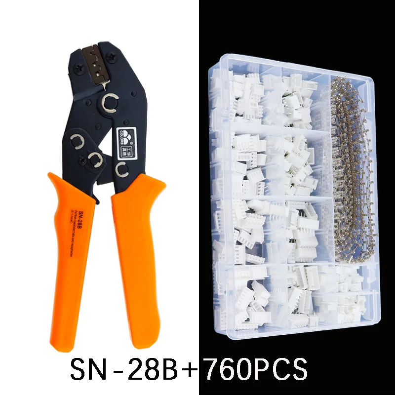 SN-28B Crimping pliers tool set-1550pcs 2.54mm Dupont connectors and ...