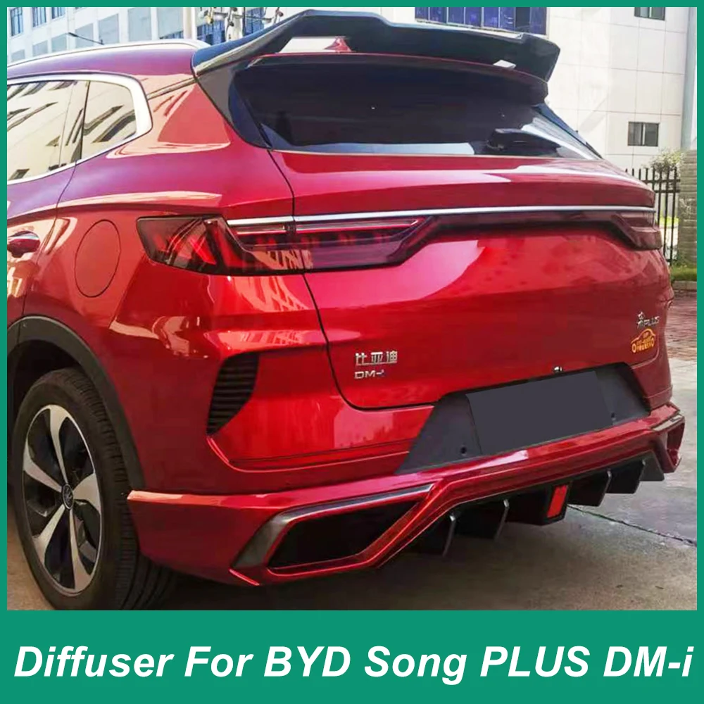 For-BYD-Song-PLUS-DMI-2018-2022-Rear-Bumper-Iip-And-Chin-Diffuser ...