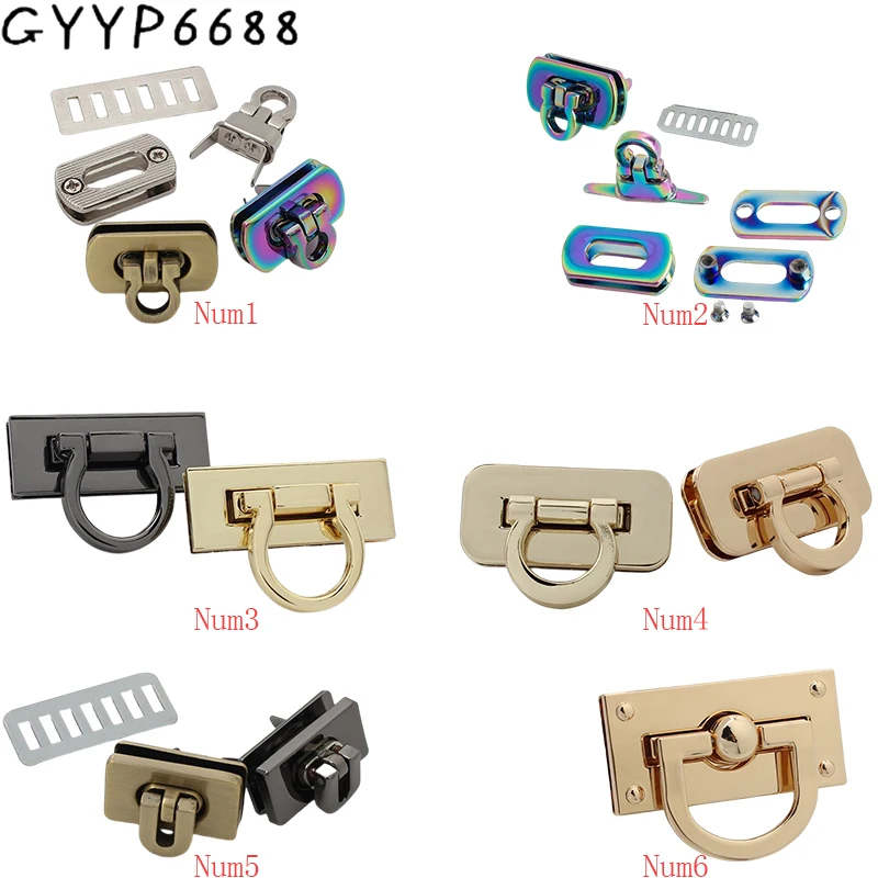 5-10Set Rectangle Metal Flip Locks For Bags Handbags Shoulder Purse ...