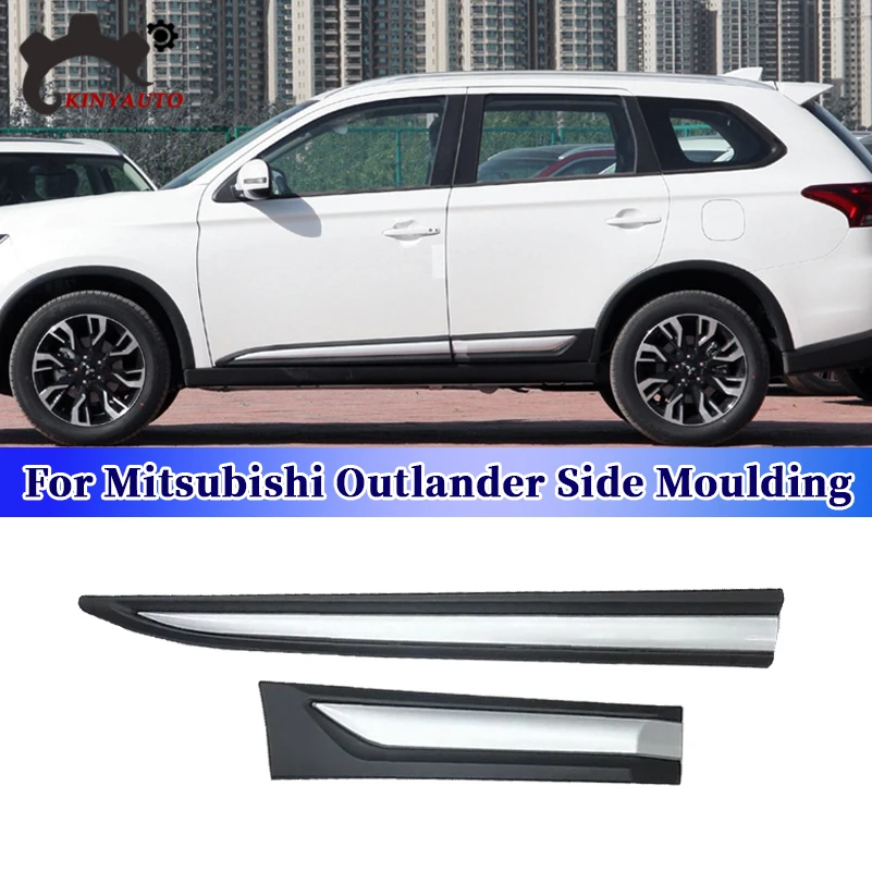 For Mitsubishi Outlander 2016 17 18 19 20 Side Moulding Chrome Front ...