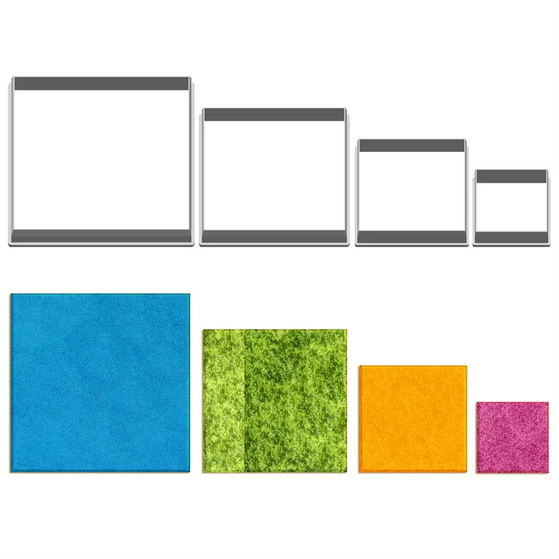 Four-Specifications-Cartoon-Geometry-Right-Angled-Square-Plastic-Molds ...