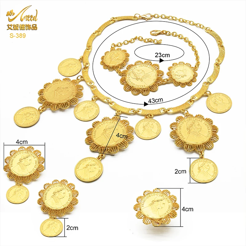 Gold Coin Necklace Indian