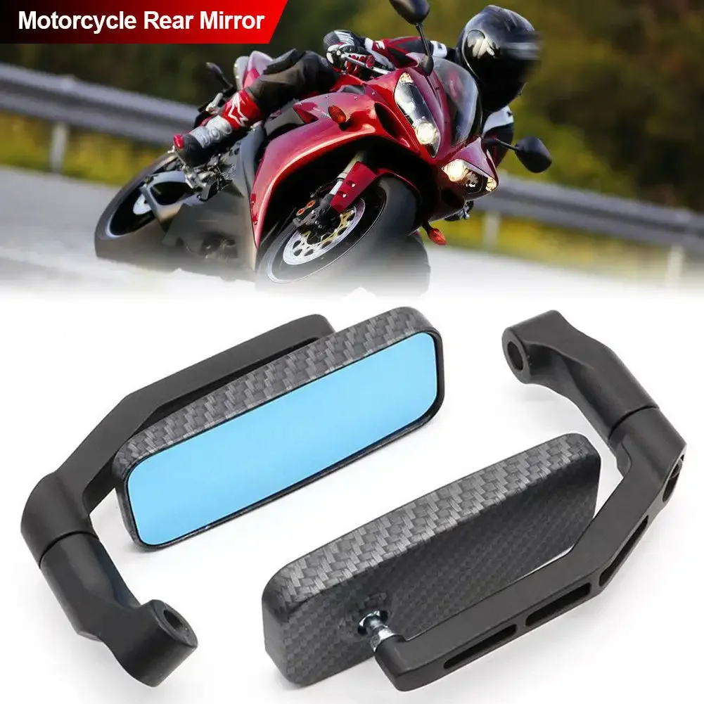 Pair Adjustable Motorcycle Side Mirror Anti-Glare Rearview Mirror With ...