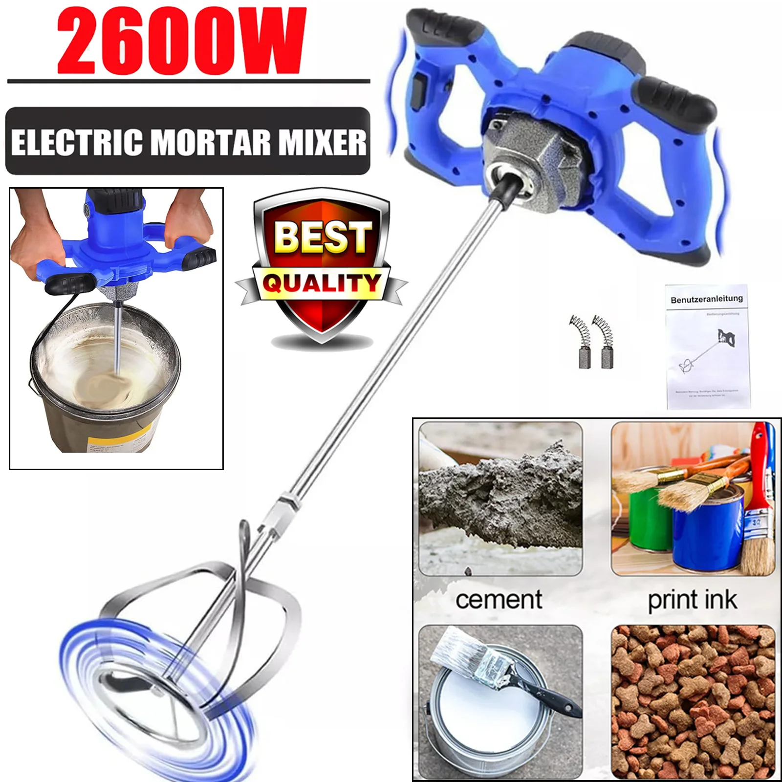 2600W-Electric-Concrete-Mixer-Industrial-Mixer-M14-Agitator-6-Variable ...