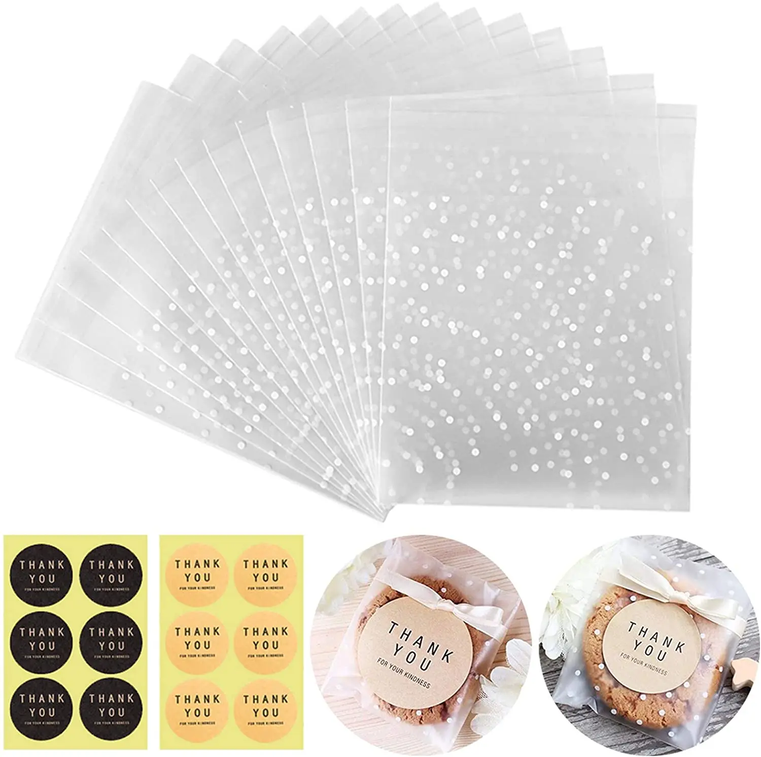100pcs-Plastic-Transparent-Cellophane-Polka-Dot-Candy-Party-Gift-Bag ...
