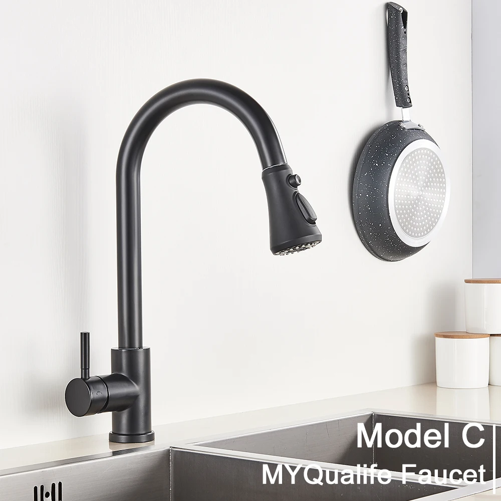 Stream & Spray Pull Out Kitchen Sink Faucet - FaucetBazaar 1