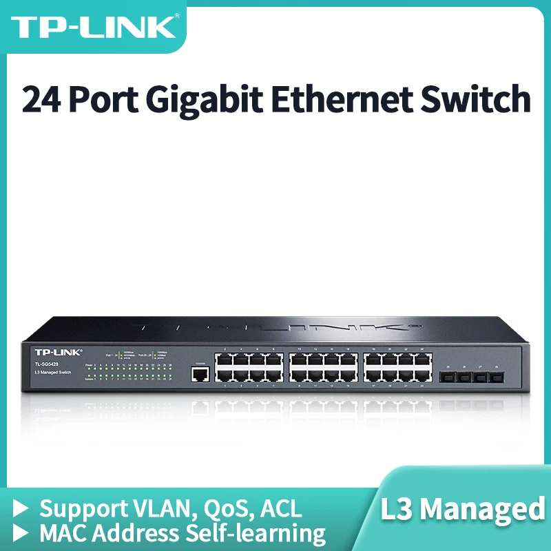 TP-Link-24-Port-Gigabit-Ethernet-Switch-L3-Managed-Network-Switch-with ...