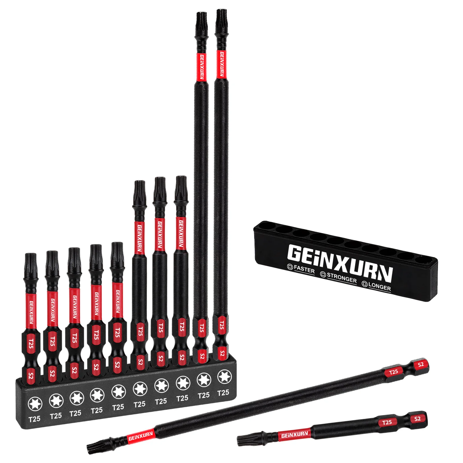 Geinxurn T25 Torx Screwdriver Bit Set,Impact Tough Magnetic S2 Alloy ...