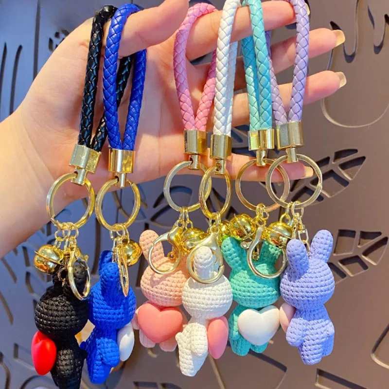 2024-Cute-Cartoon-Resin-Bunny-Keychain-Couple-Loverly-Chubby-Peach ...