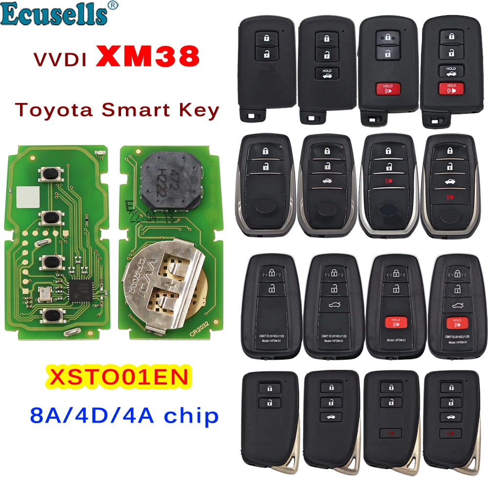 Xhorse Vvdi Xm38 Smart Key Xsto01en Proximity Remote Key 8a 4d 4a Chip ...