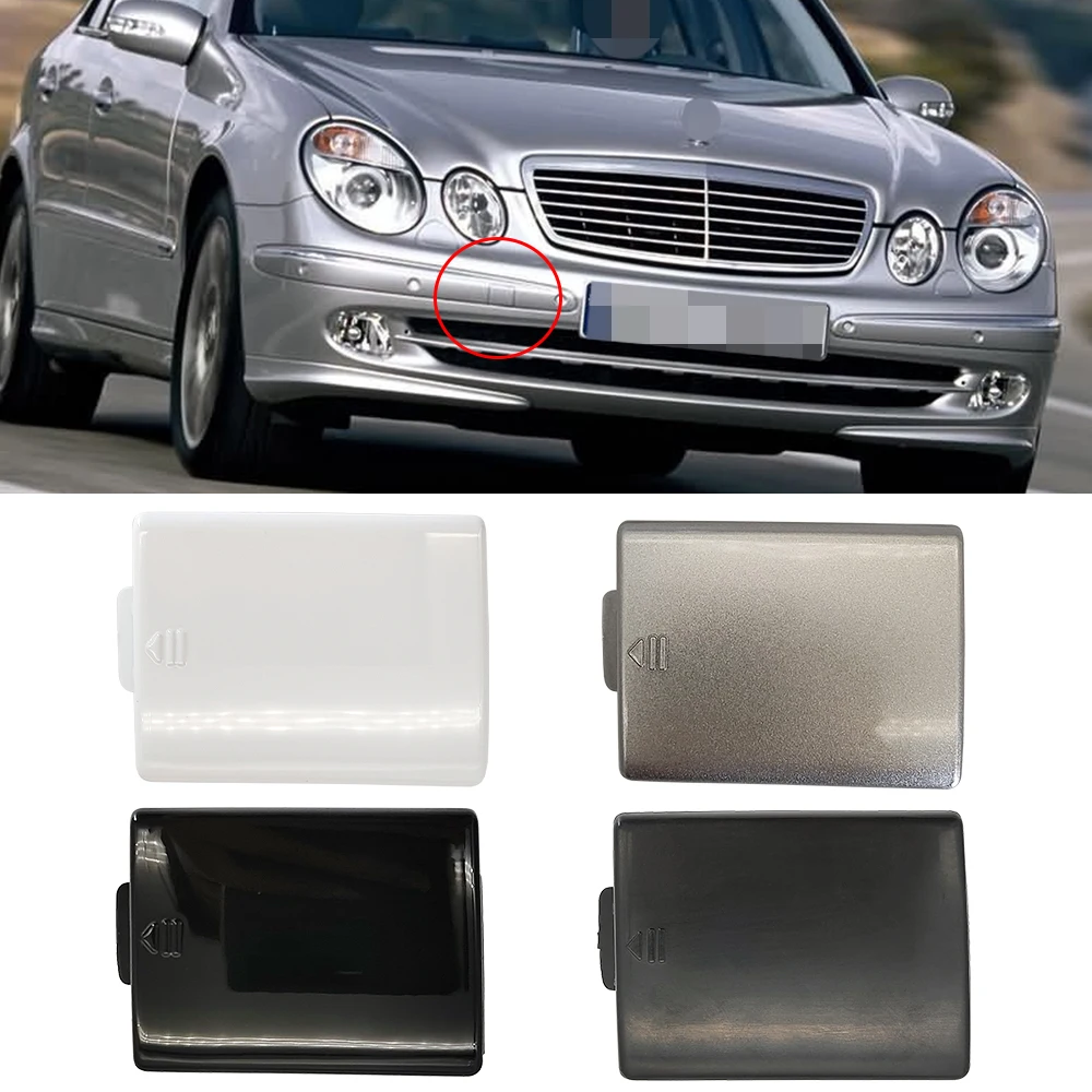 For-Mercedes-W211-Car-Front-Bumper-Tow-Hook-Cover-Cap-Black-For-Benz-E ...