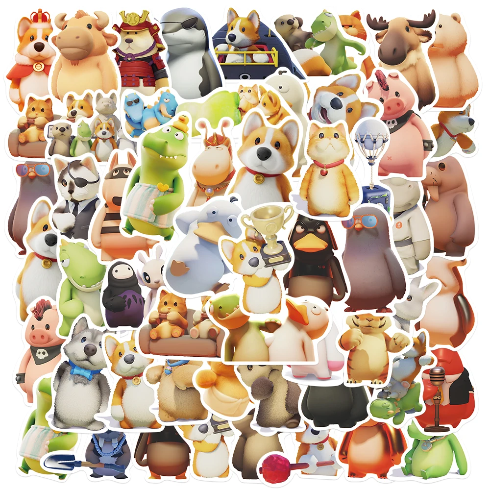 50pcs-Cartoon-Party-Animals-Stickers-Waterproof-Graffiti-DIY-Laptop ...