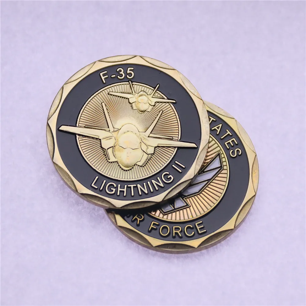 United States F-35 Lightning Ii Air Force Challenge Coin Collectible ...