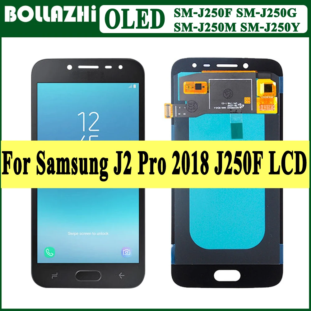 100-Tested-J250-LCD-Display-For-Samsung-Galaxy-J2-Pro-2018-SM-J250F-DS ...