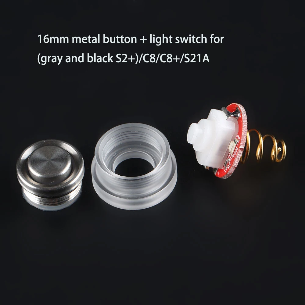 16mm Light Switch Metal Button for Replacing Silicone Buttons Suitable ...