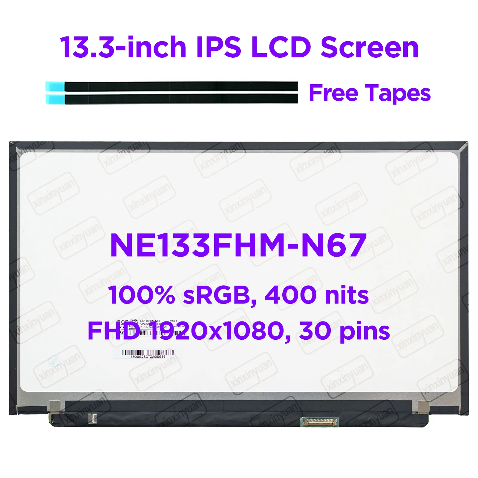 13.3-INCH IPS Laptop LCD Screen NE133FHM-N67 LP133WF9-SPD1 for Fujitsu ...