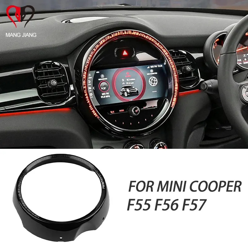 Center-Console-Display-Screen-Panel-Cover-Ring-Stickers-For-Mini-Cooper ...