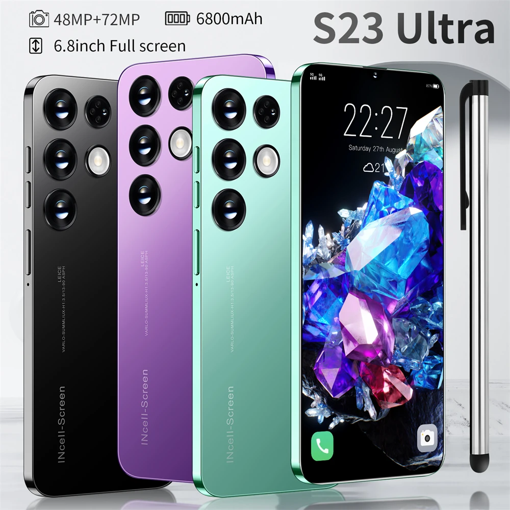 S23 Ultra Smartphone 6.8inch Full Screen Face ID 6800mAh 16TB+1TB ...