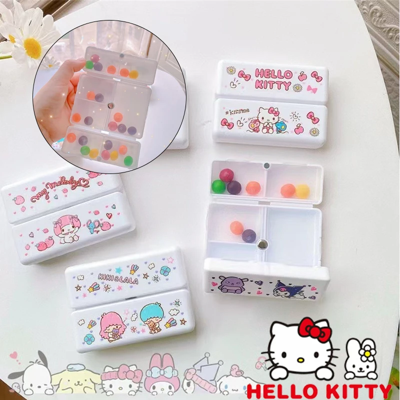 Hello Kitty Pill Box Weekly Pill Box 7 Days Foldable Portable Travel ...