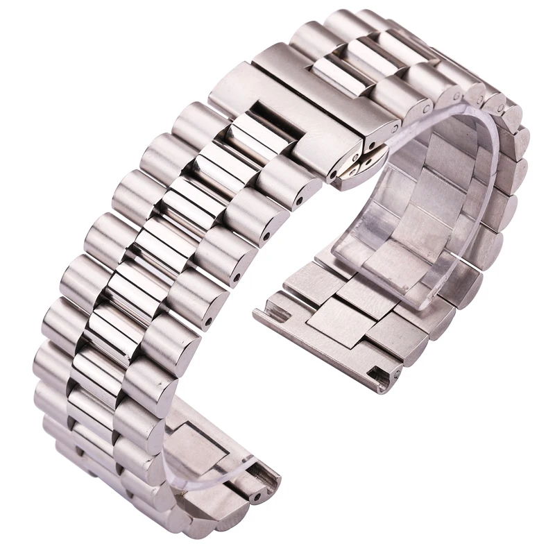 316l-Stainless-Steel-Watch-Band-Bracelet-Women-Men-Silver-Solid-Metal ...