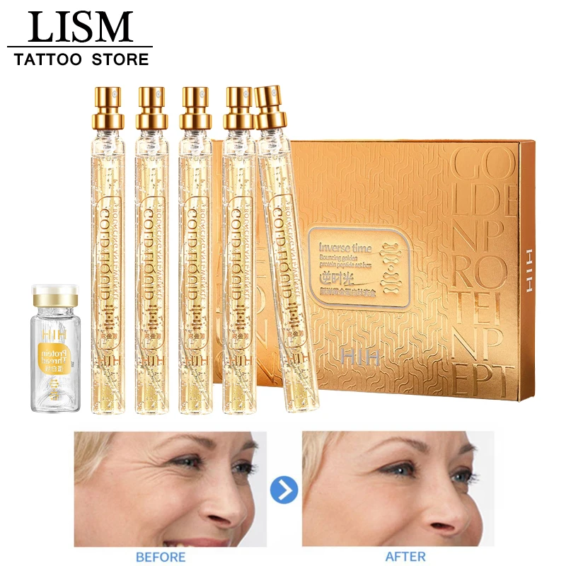 24K Gold Face Serum Face Lifting Threads Collagen Facial Tensioners ...