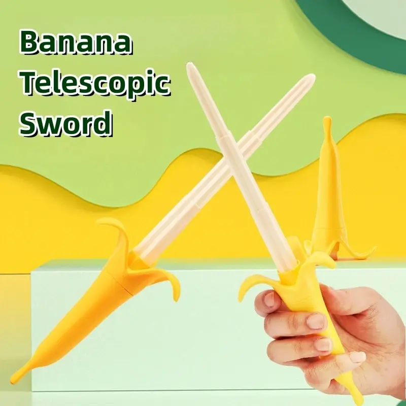 Banana-Gravity-Telescopic-Sword-3D-Printing-Creative-Foldable-Stress ...