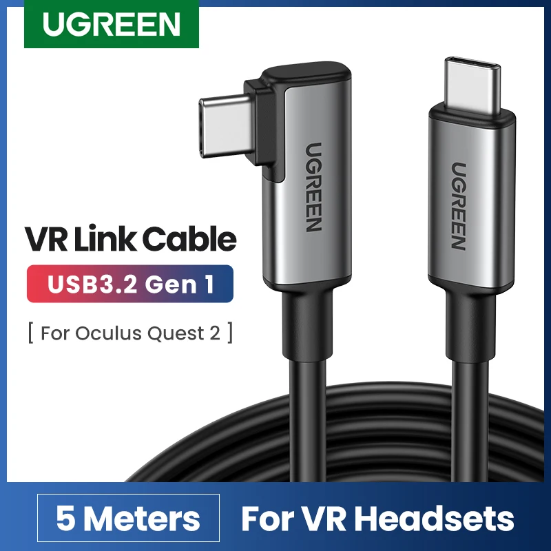 UGREEN-USB-C-para-Tipo-C-Cabo-de-Carregamento-Quest-2-Headset-VR-USB-3 ...