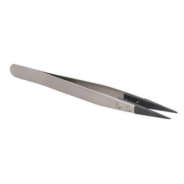 Carbon Fiber Pointed Tip Tweezers Electronics Anti-Static Pointed Tip ...