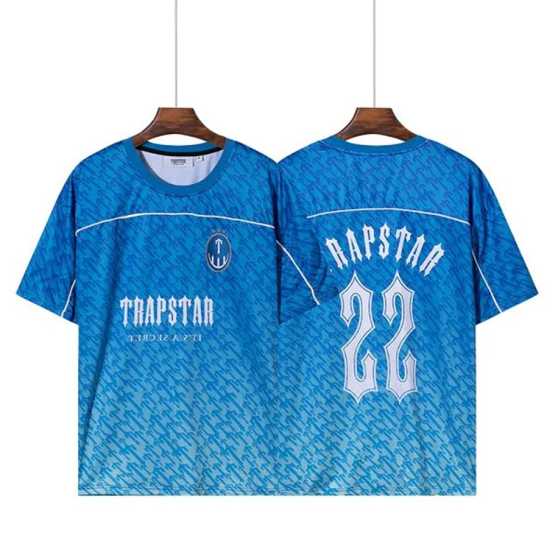 23SS Trapstar Monogram Football Jersey T Shirt Men Women EU Size 100% ...