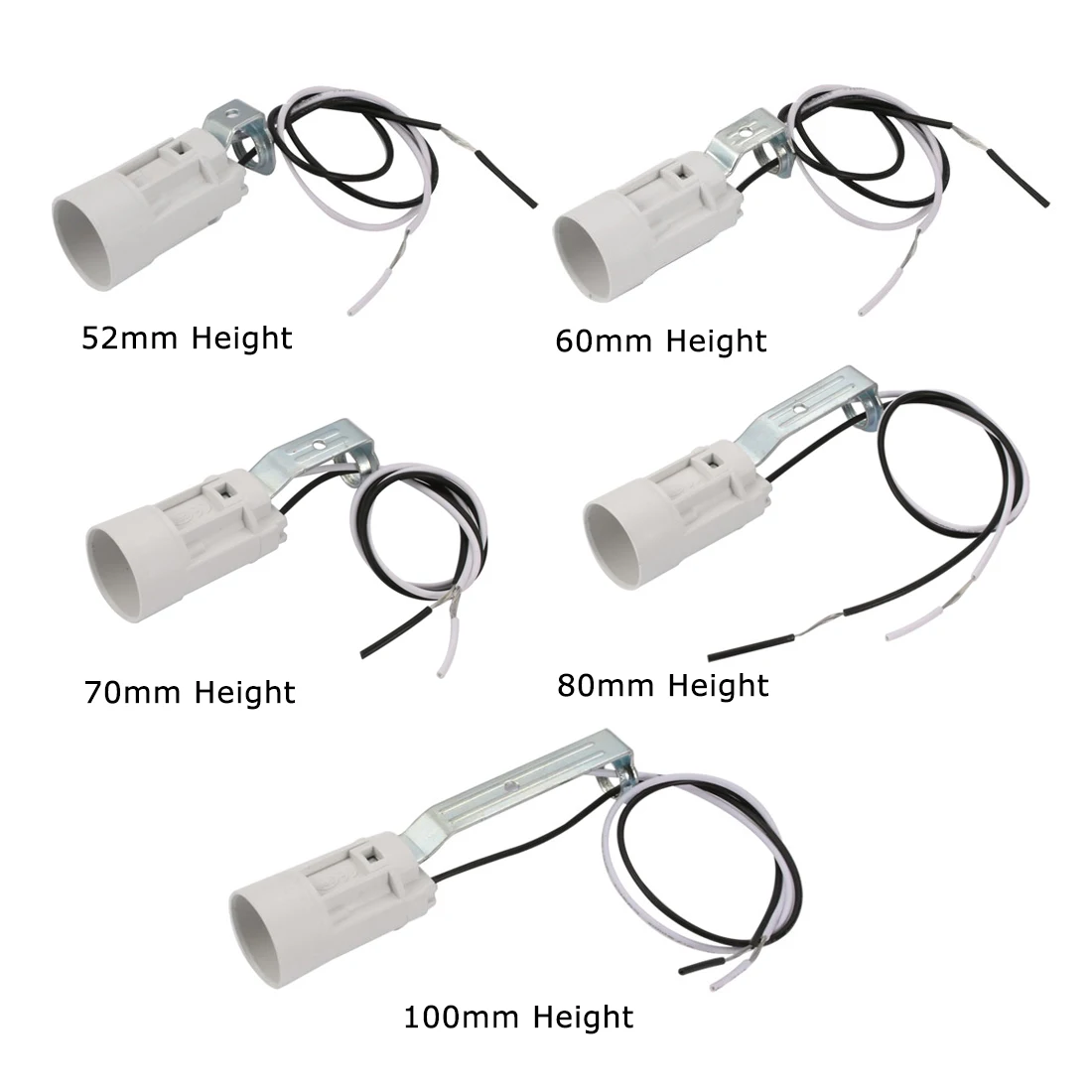 2-4Pcs-52-100mm-Height-Wall-Lamp-Pendant-Light-Holder-E14-Lamp-Socket-w ...