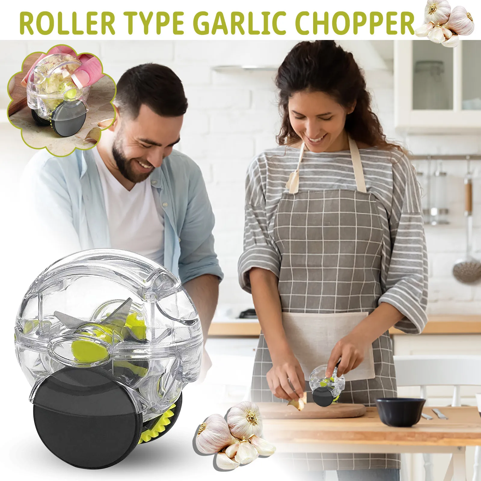 Kitchen-Gadget-Tool-Garlic-Chopper-Wheel-Garlic-Mincer-Roller-Kitchen ...